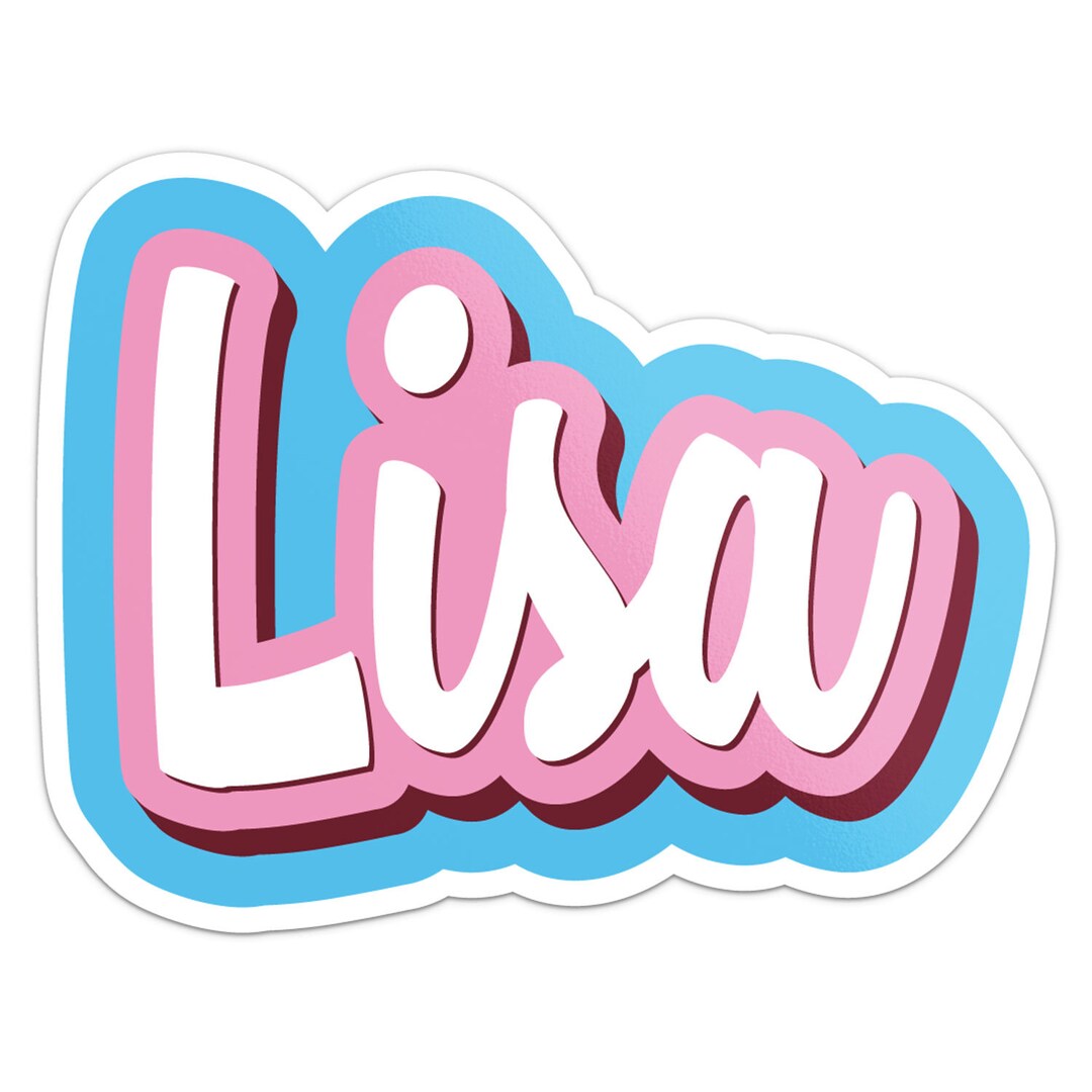 Cartoon Lisa Name Sticker Car Bumper Decal - Etsy