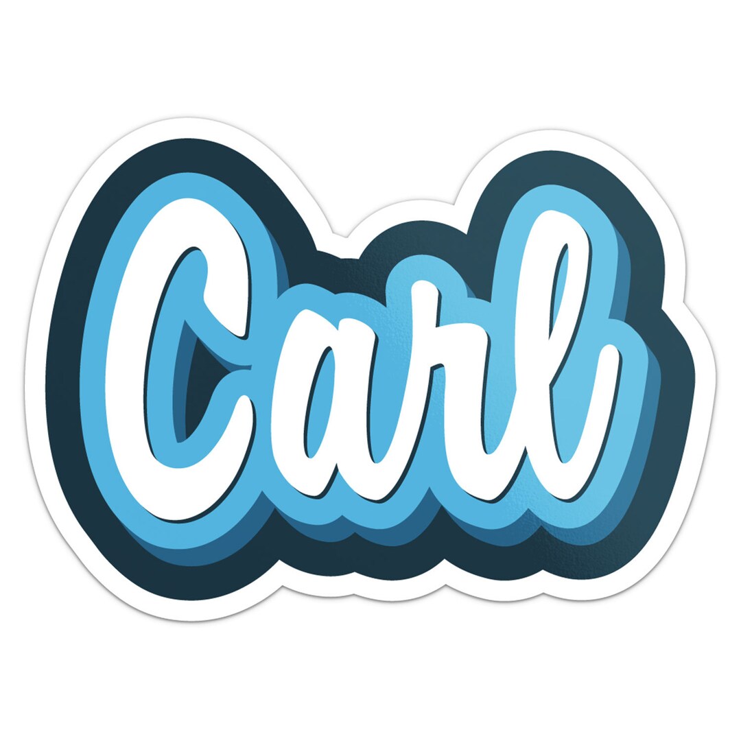Cartoon Carl Name Sticker Car Bumper Decal - Etsy