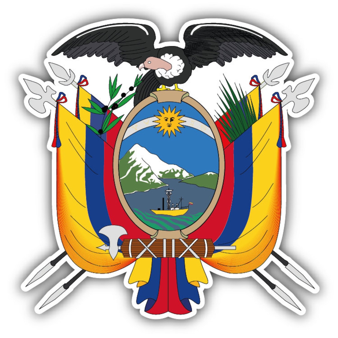 Ecuador Coat of Arms Car Bumper Sticker Decal - Etsy