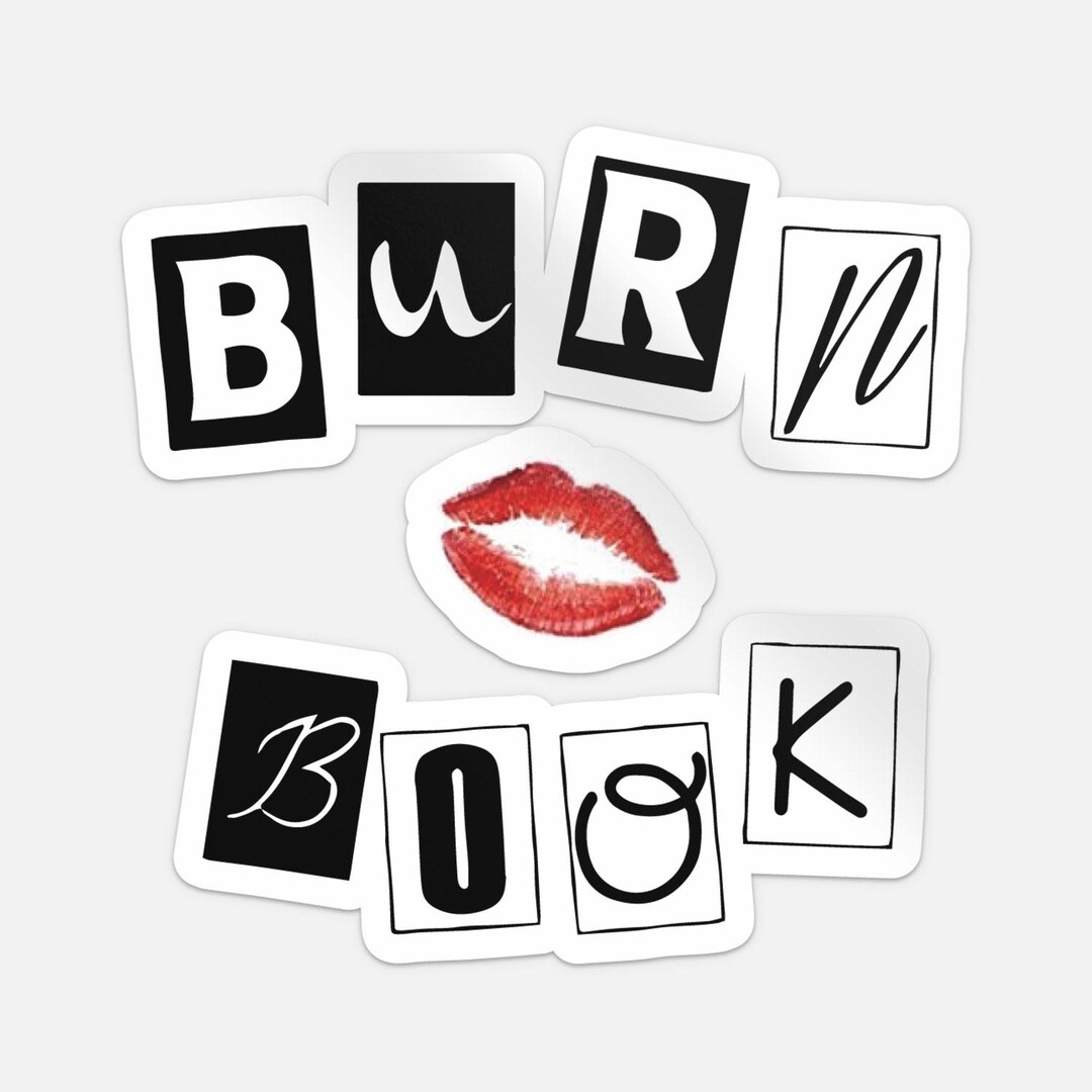 Burn Book Kiss Sticker Car Bumper Decal - Etsy