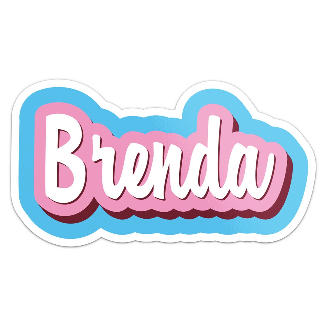 Cartoon Brenda Name Sticker Car Bumper Decal - Etsy