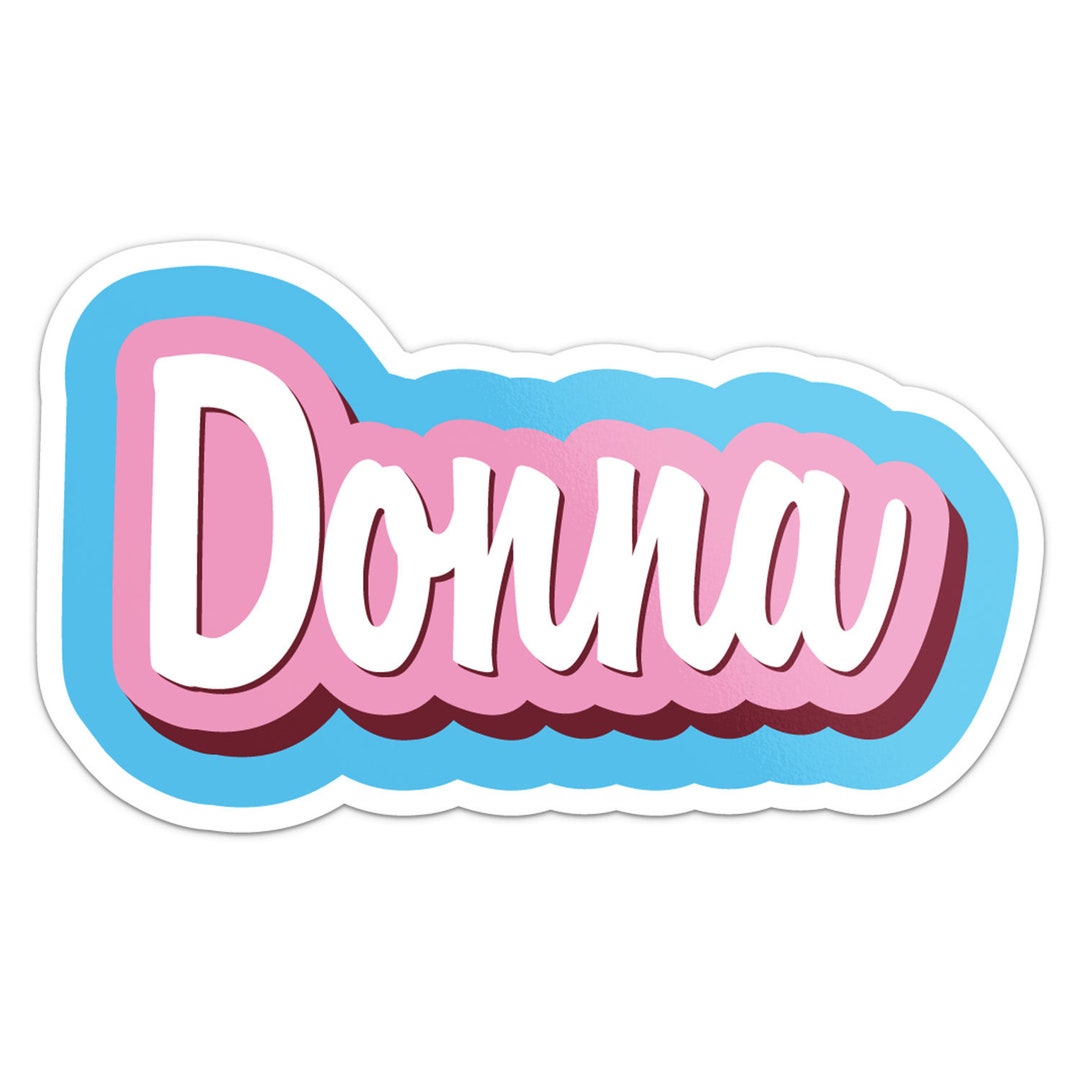 Cartoon Donna Name Sticker Car Bumper Decal - Etsy