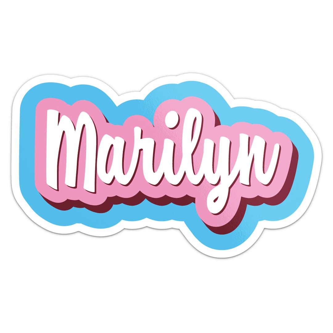 Cartoon Marilyn Name Sticker Car Bumper Decal - Etsy