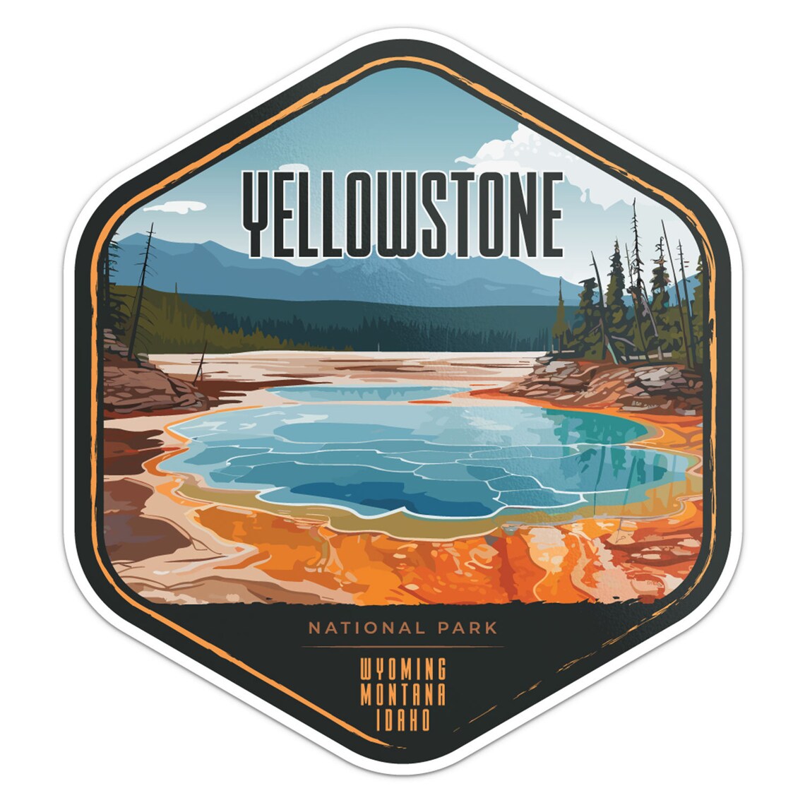 Yellowstone National Park Sticker Car Bumper Decal - Etsy