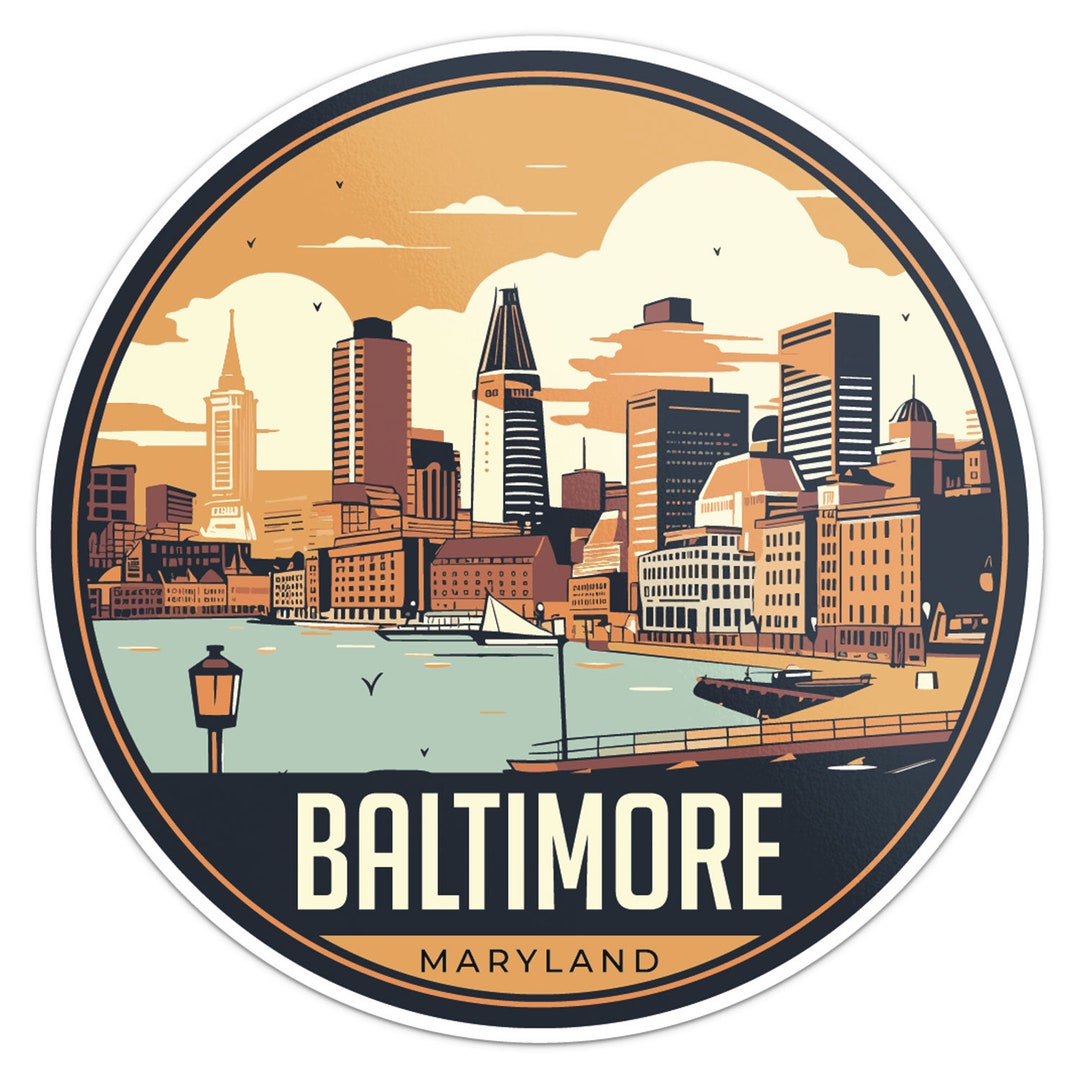 Baltimore City Sticker Car Bumper Decal - Etsy