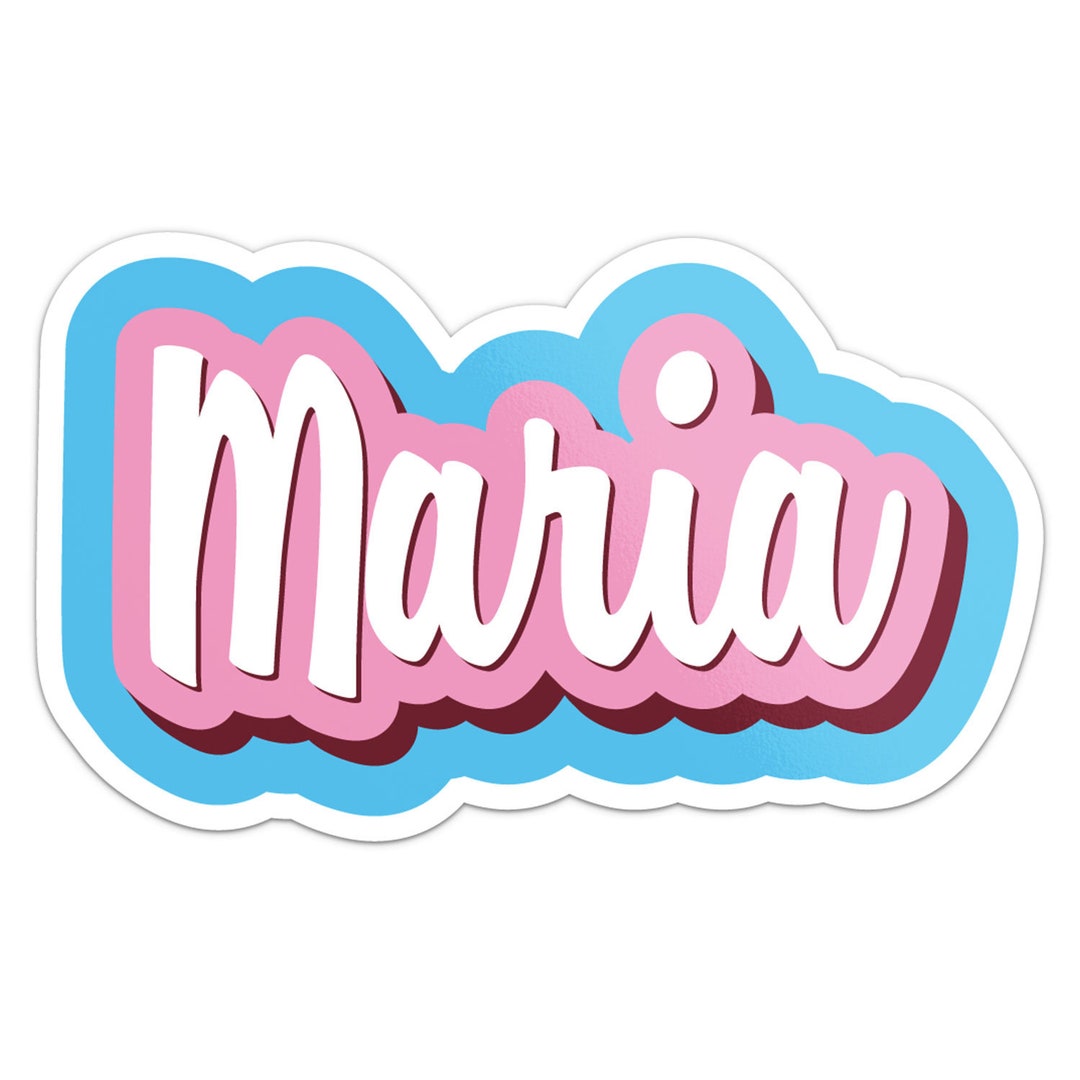 Cartoon Maria Name Sticker Car Bumper Decal - Etsy