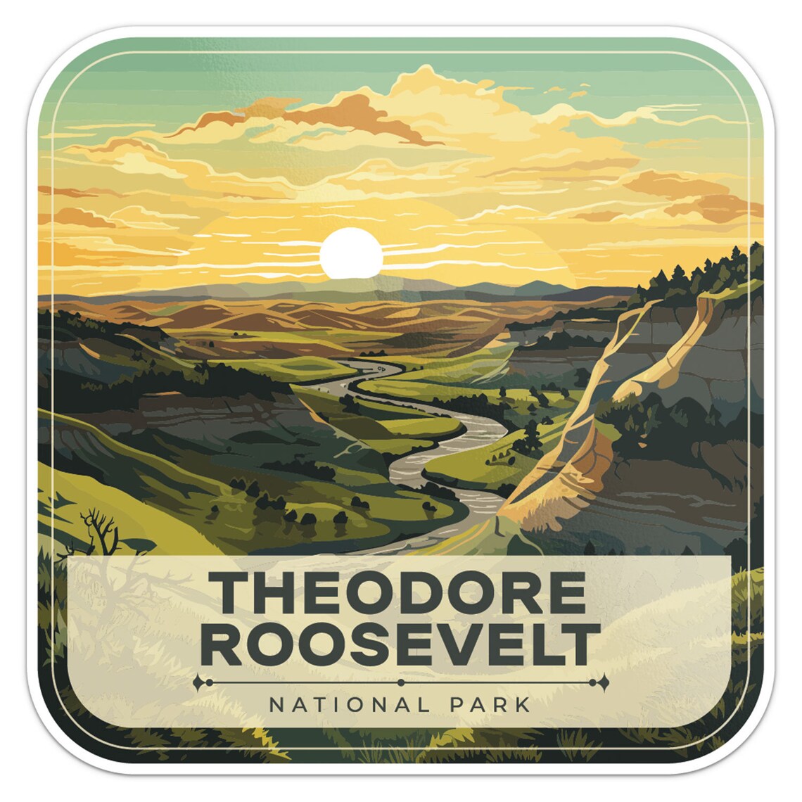 Theodore Roosevelt National Park Sticker Car Bumper Decal - Etsy