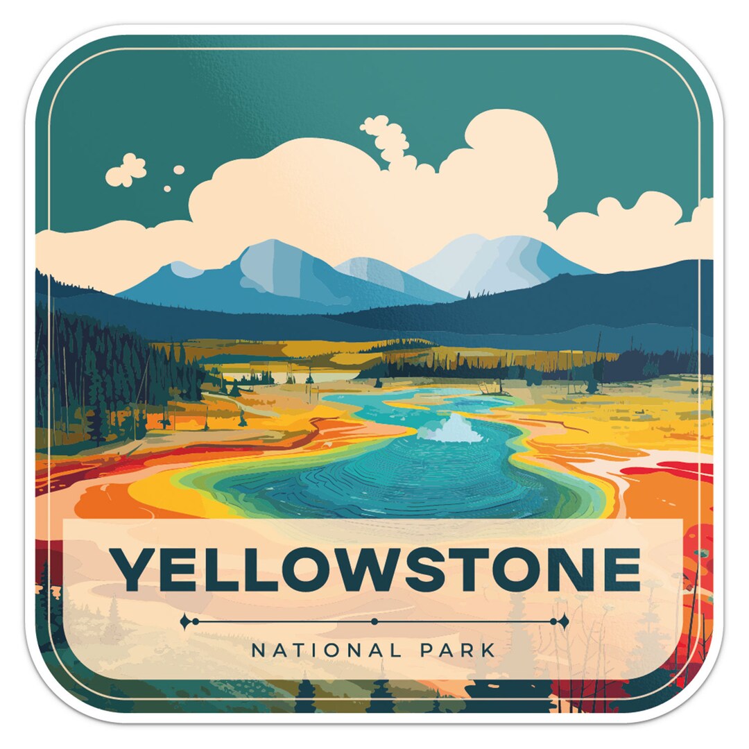 Yellowstone National Park Sticker Car Bumper Decal - Etsy