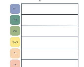 Week at A Glance Printable customizable - Etsy