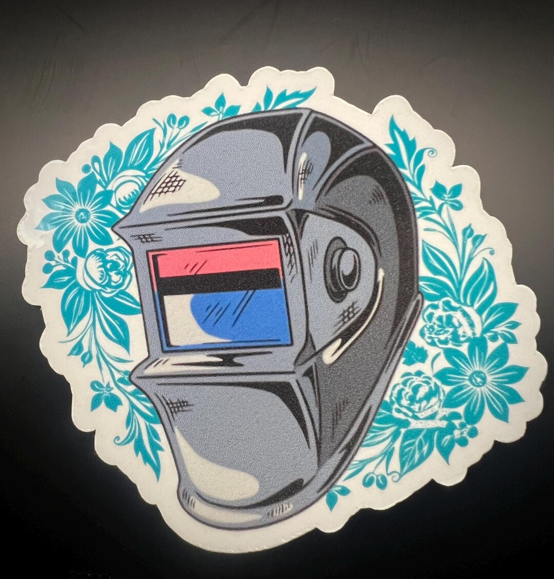 Welding Hood Sticker, Welder Sticker, Metal Worker, Fabrication, Blue ...