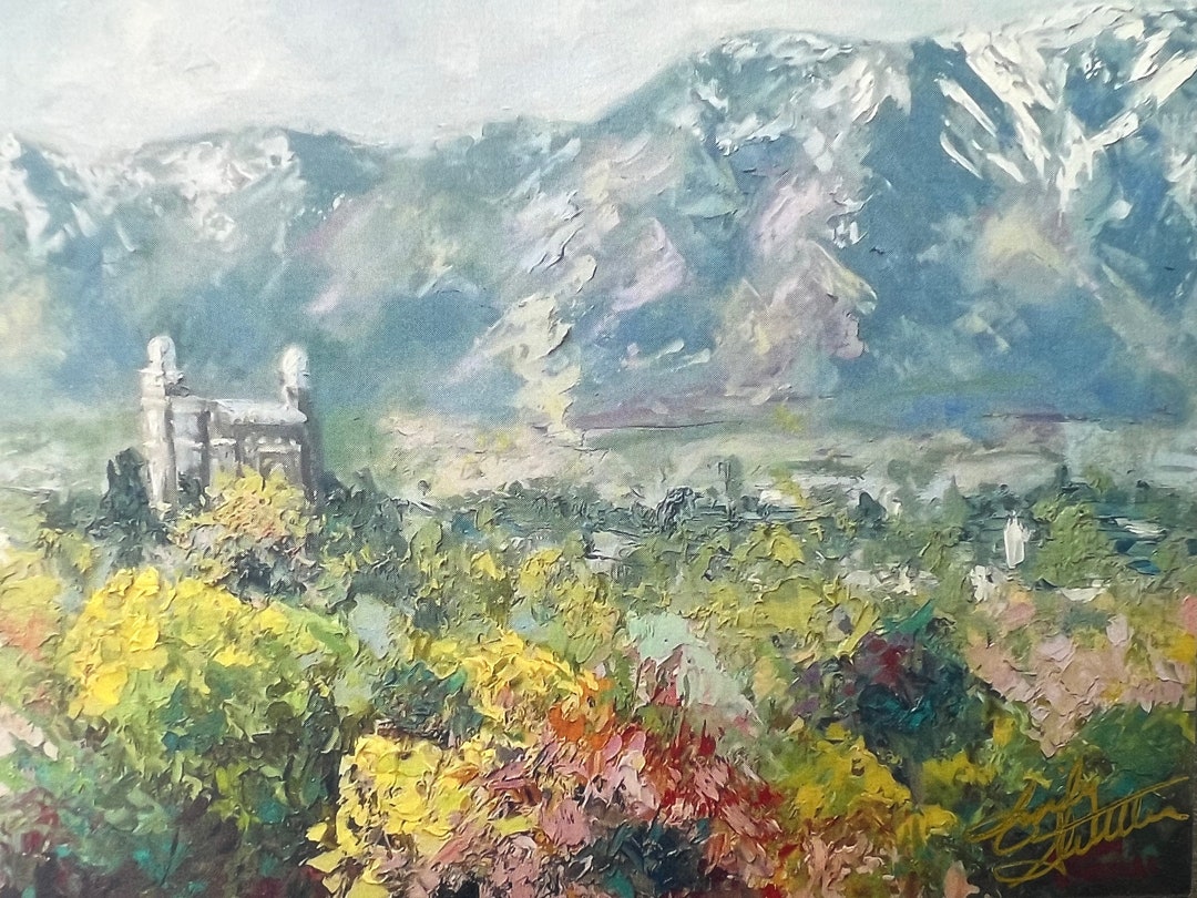 Logan Temple Art Print on Notecard - Etsy
