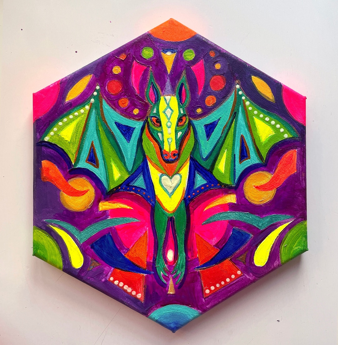 SACRED BAT - Real Talisman. Totem Animal. Original Acrylic on Canvas ...