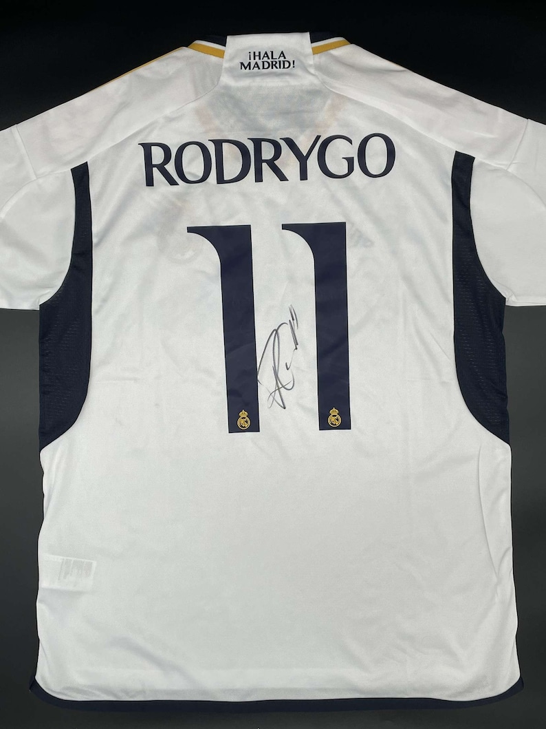 Hand Signed Football Shirt by Rodrygo - Etsy