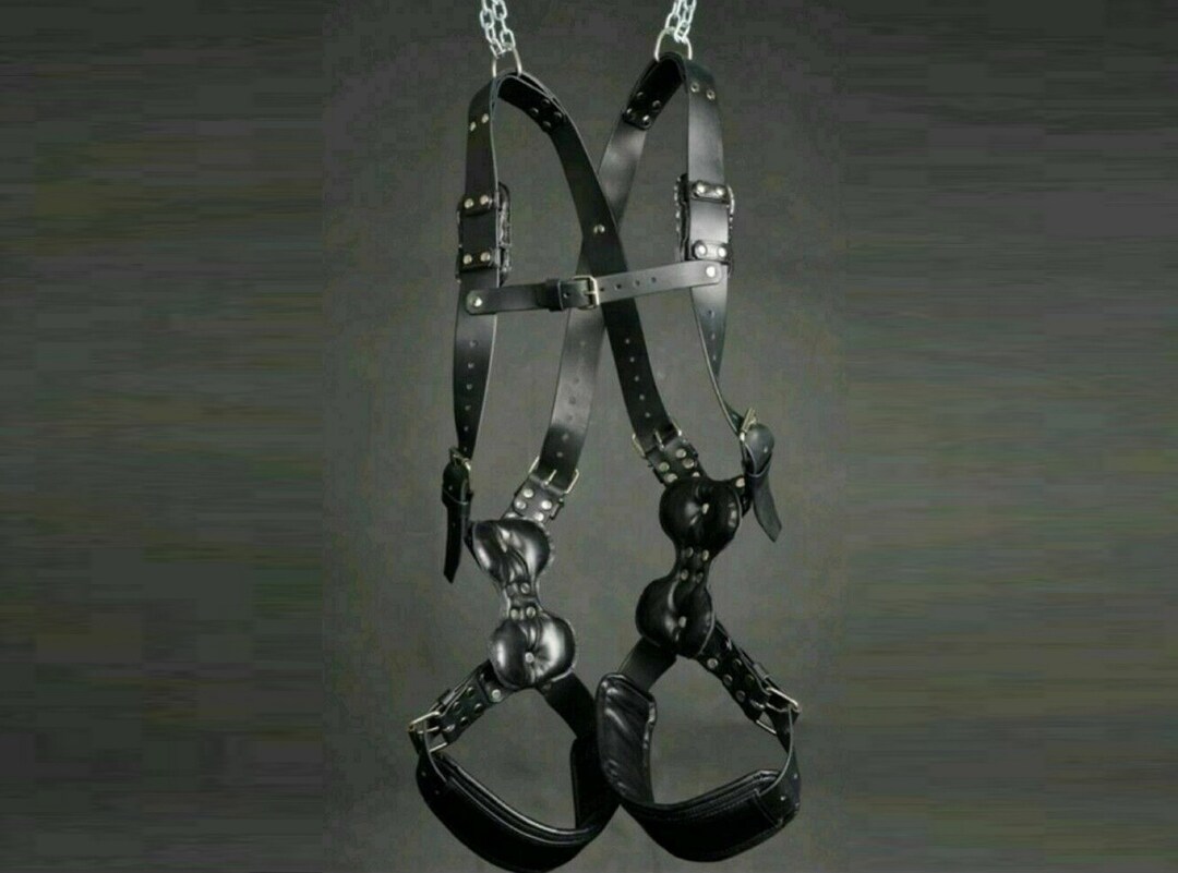 Deluxe Black Slinky Jump Genuine Leather Suspension Harness. - Etsy Canada