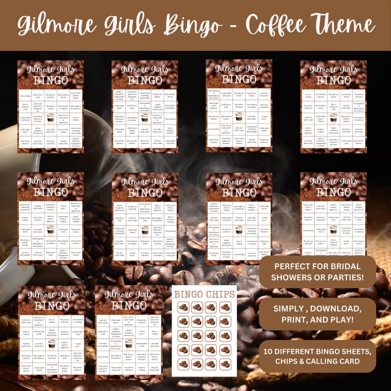Gilmore Girls Printable Bingo (coffee Theme) | Instant Download ...