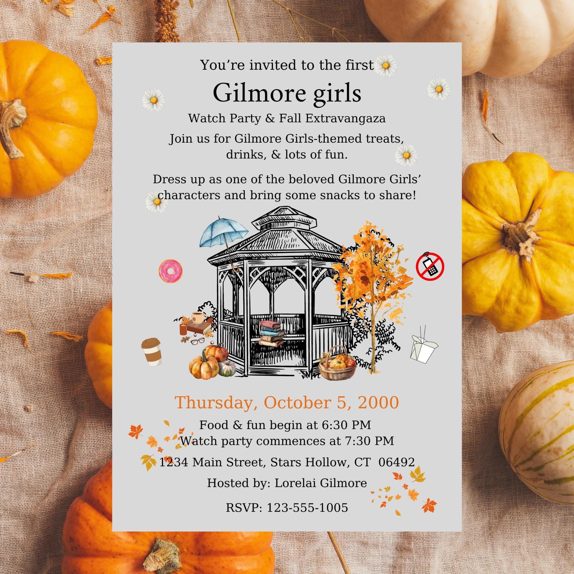 Gilmore Girls Fall Party Invitation | Fall Party Invitation | Editable ...