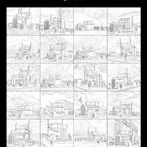 Vintage Semis: Adult Coloring Book Classic Semi Trucks #1 - Etsy