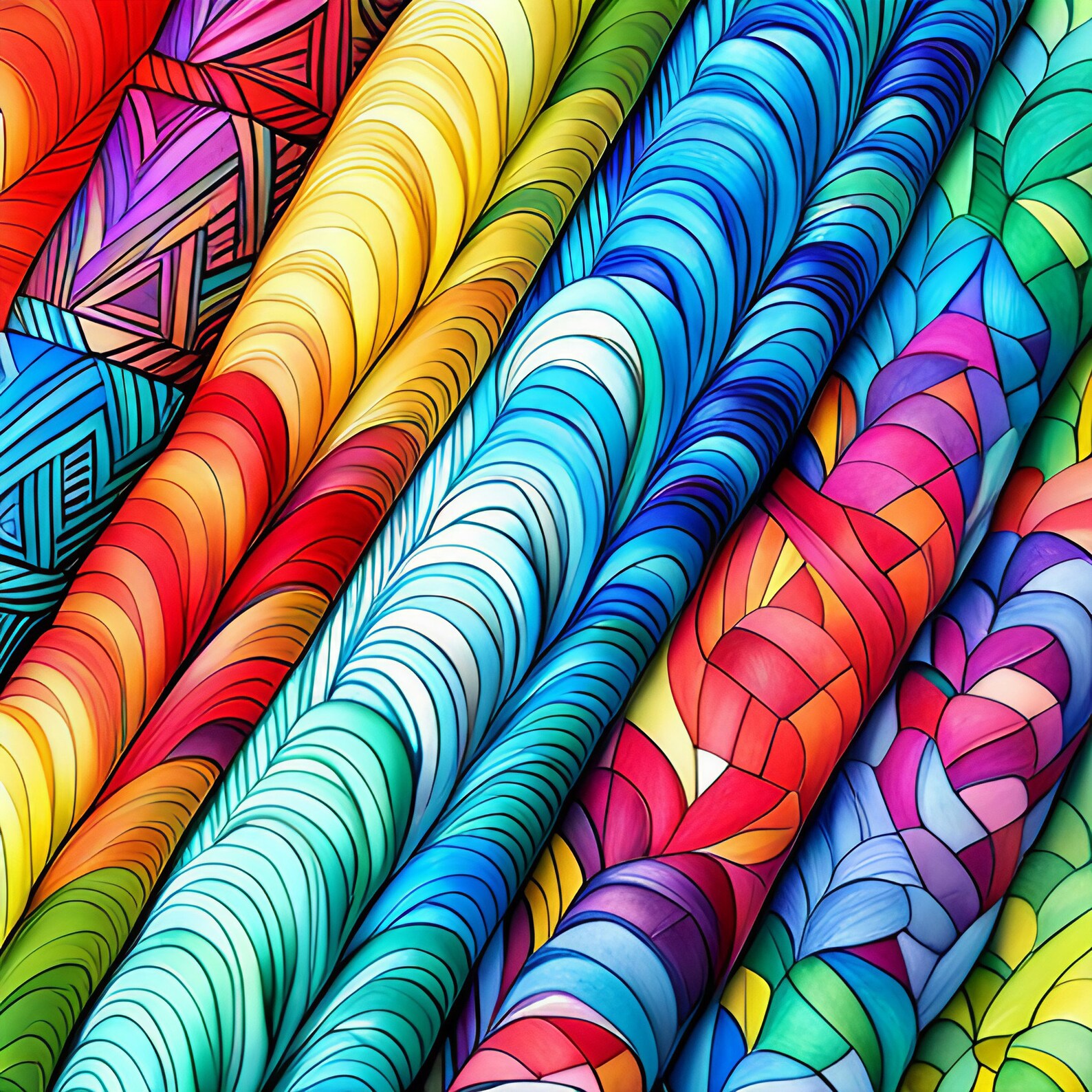 Coloring Tranquility: Therapeutic Abstract Patterns #5 - Etsy