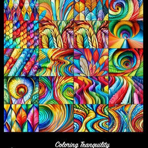 Coloring Tranquility: Therapeutic Abstract Patterns #5 - Etsy
