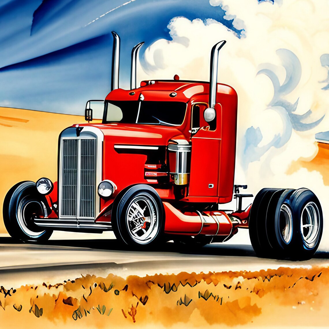 Vintage Semis: Adult Coloring Book Classic Semi Trucks #1 - Etsy