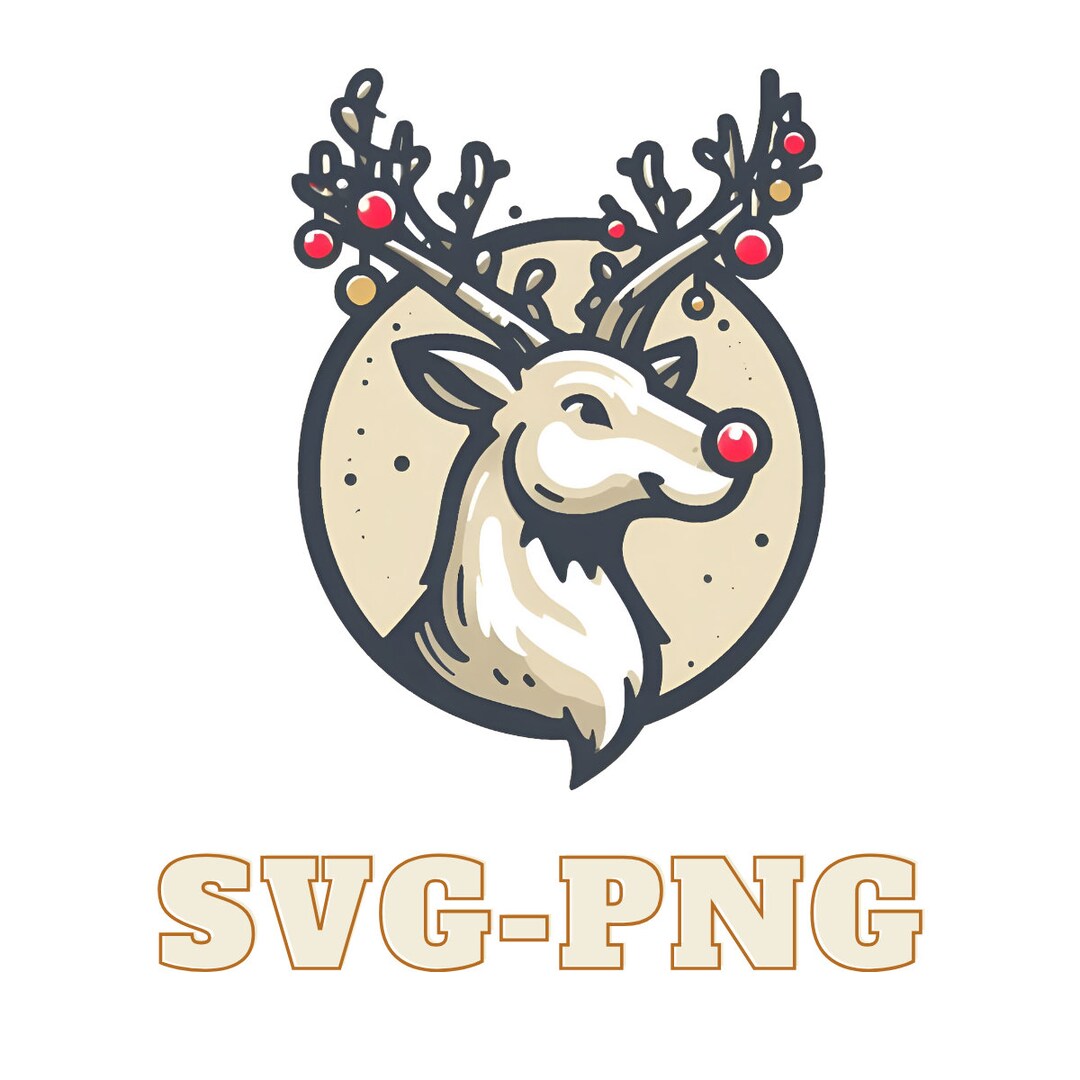 Christmas Reindeer Svg-png File, Christmas Digital Download - Etsy