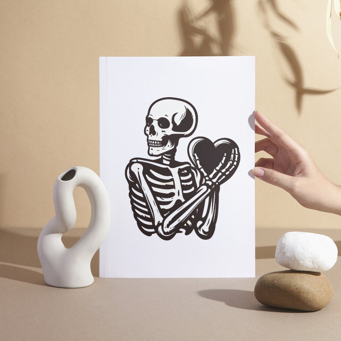 Skeleton Holding a Heart Png-svg Print File Digital Download - Etsy