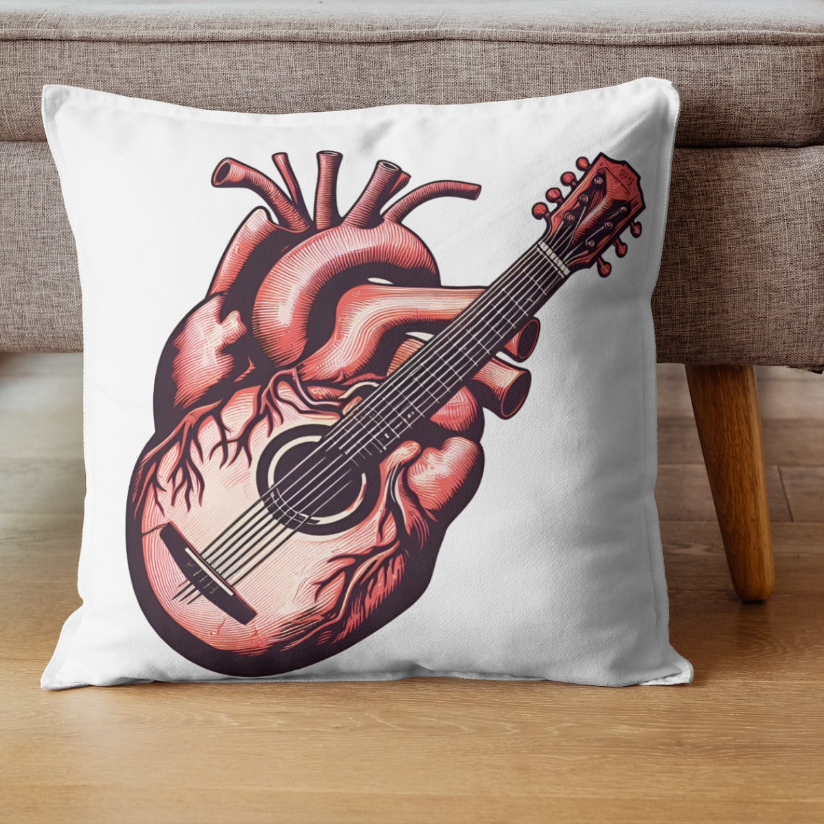 Guitar Shaped Anatomical Heart Png-svg Print File Digital Download - Etsy
