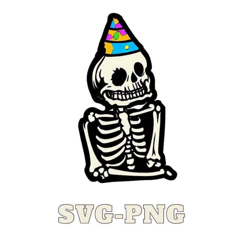 Birthday Skeleton Svg-png Digital Download - Etsy