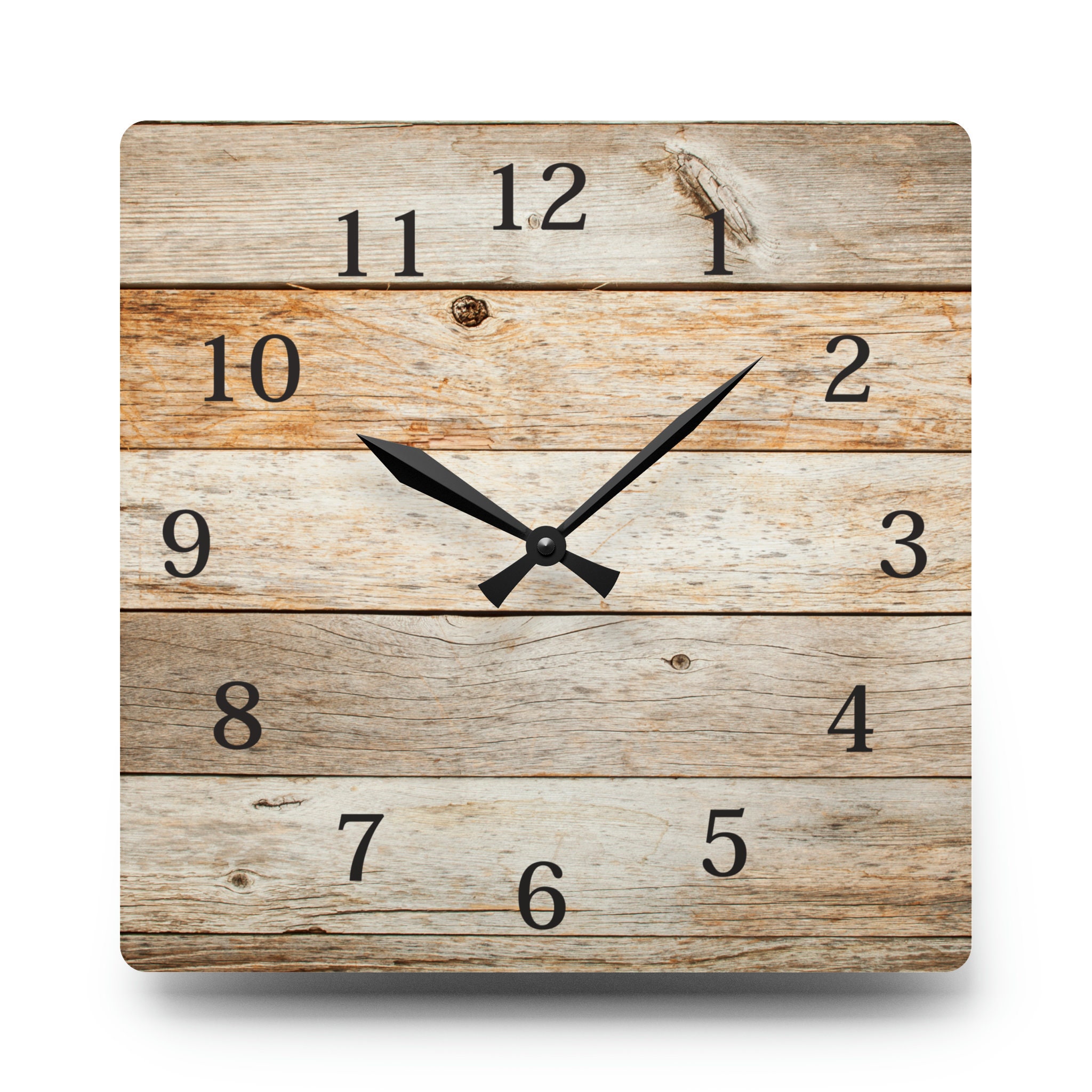 Rustic Wood Wall Clock, Rustic Wood Wall Art, Rustic Wall Clock, Rustic ...