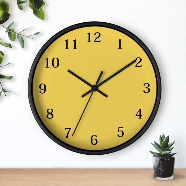 Yellow Wall Clock - Etsy