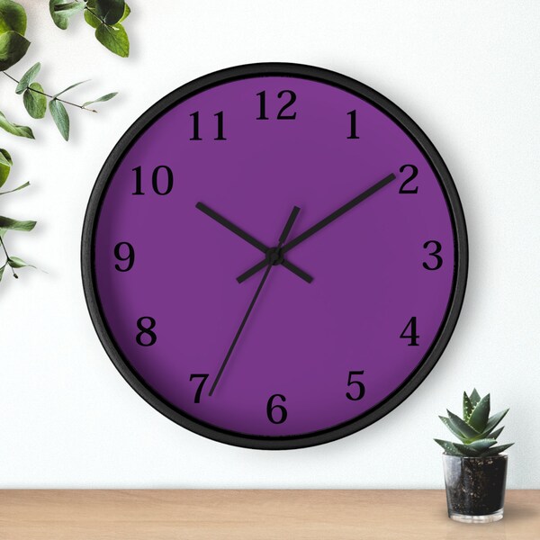 Purple Wall Clock - Etsy