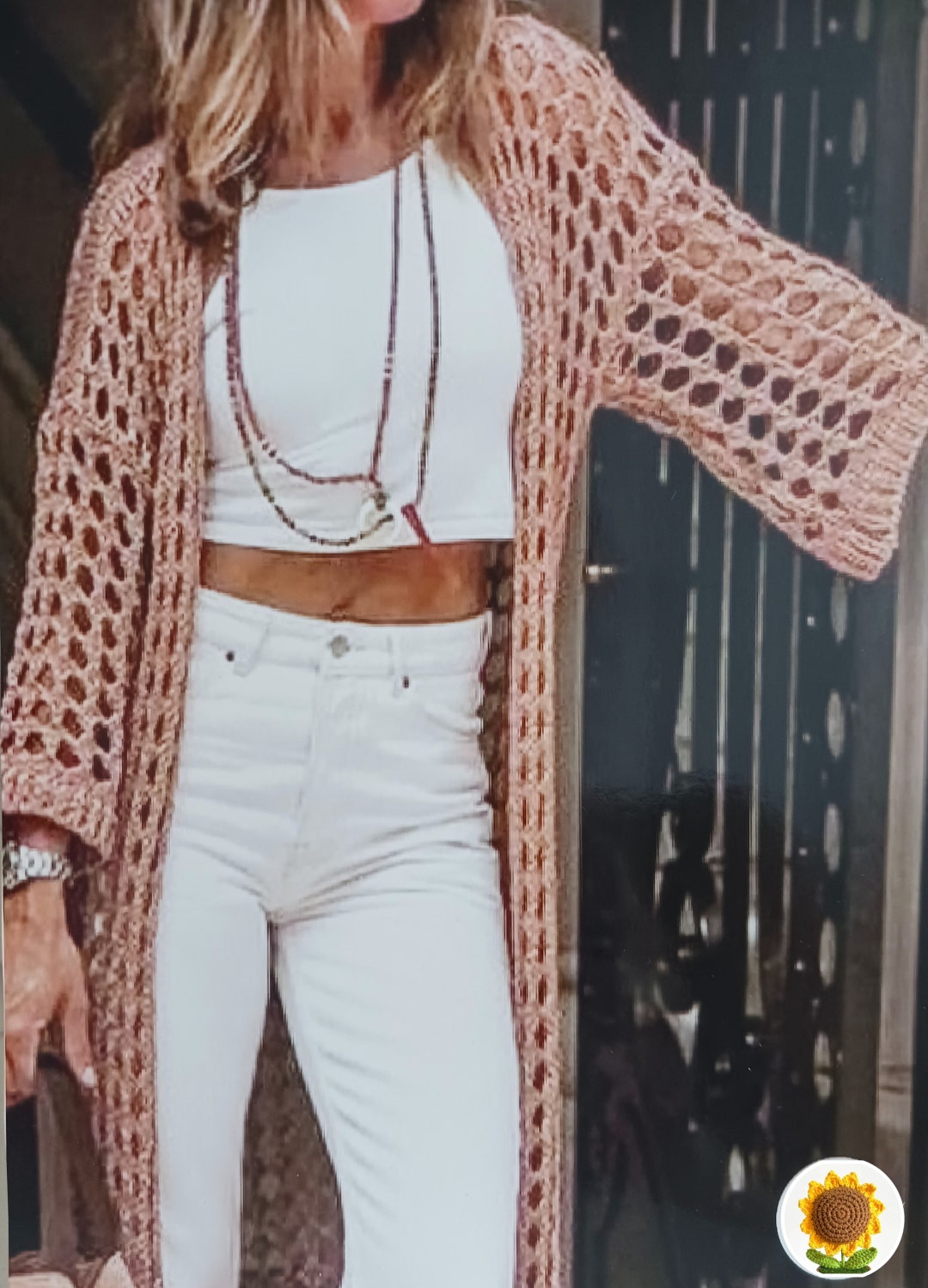 Long Openwork Jacket. Size S. - Etsy