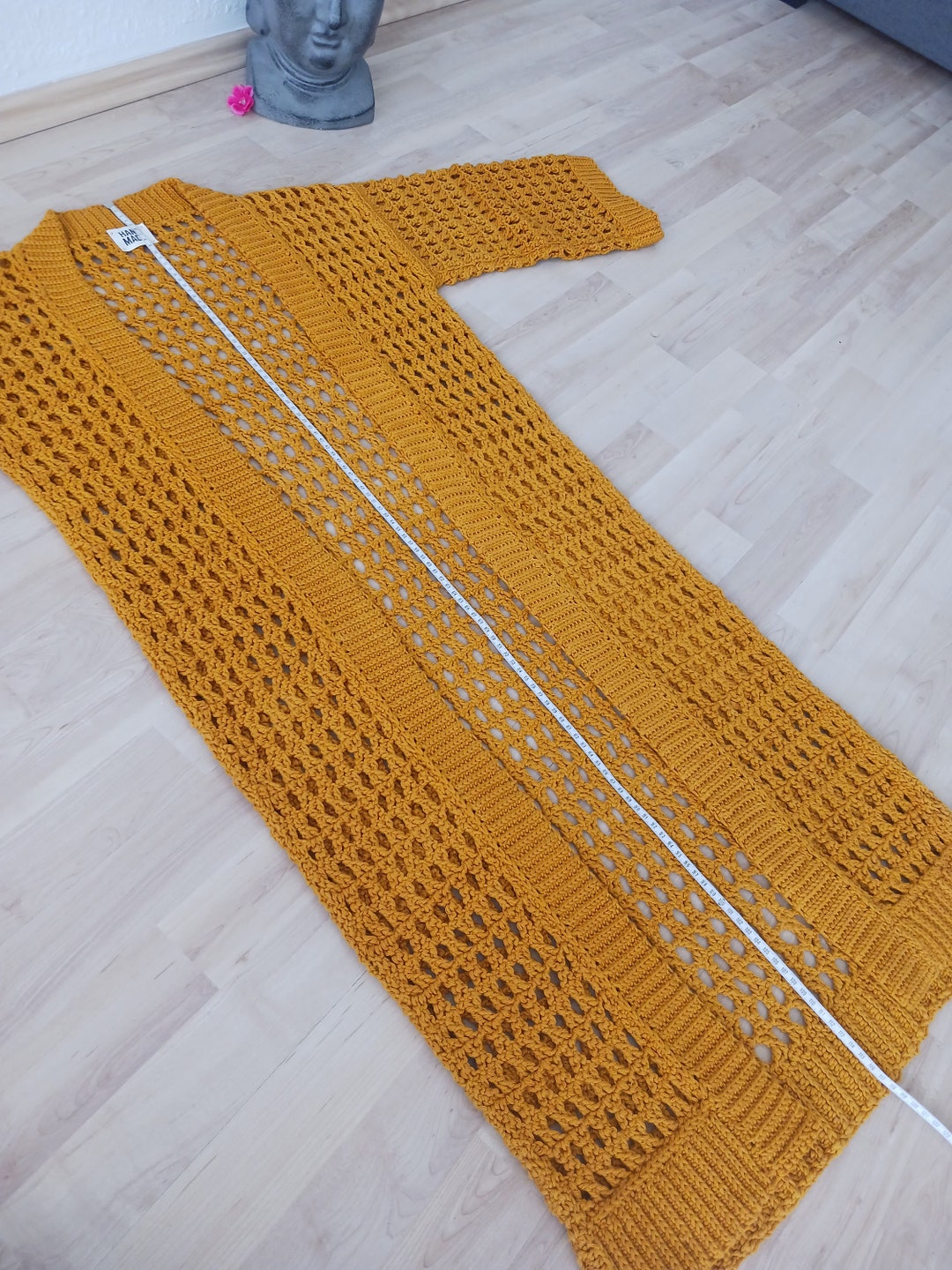 Long Openwork Jacket Crochet. Chaqueta Larga Calada Ganchillo. Size M ...