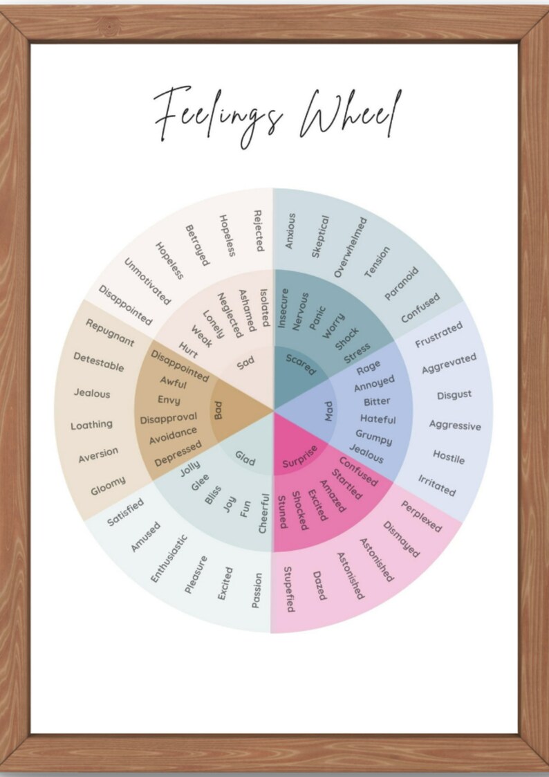 Feelings & Sensations Wheel - Etsy