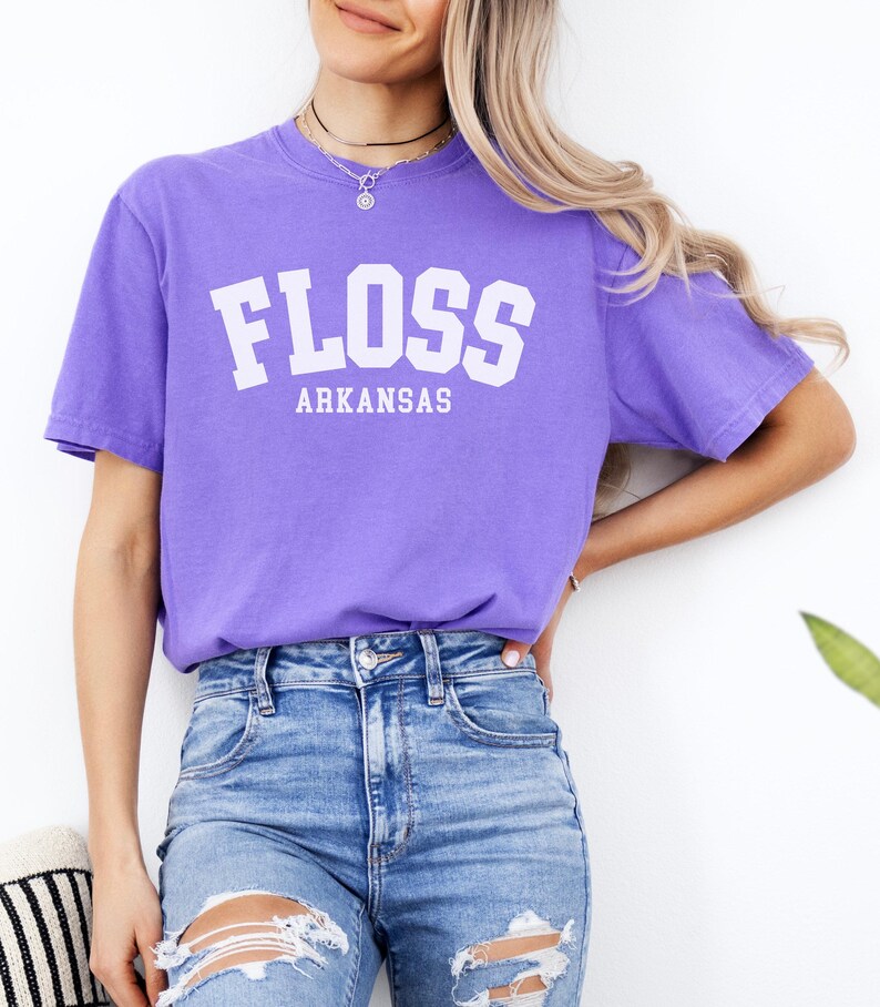 Floss Shirt, Comfort Colors Varsity T Shirt, Aesthetic College Shirt ...