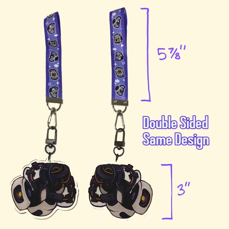 Portal 2 Glados/cores Acrylic Lanyard Charm - Etsy