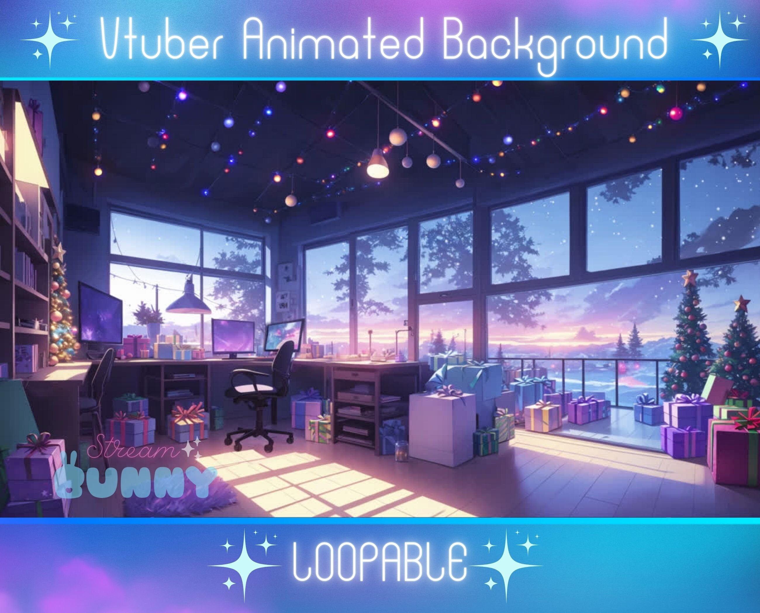 Background Animation Lofi Vtuber Virtual Background Vtuber Stream ...