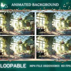 Plant Room Vtuber Stream Animated Background: Desk, Chair, Mic - Etsy