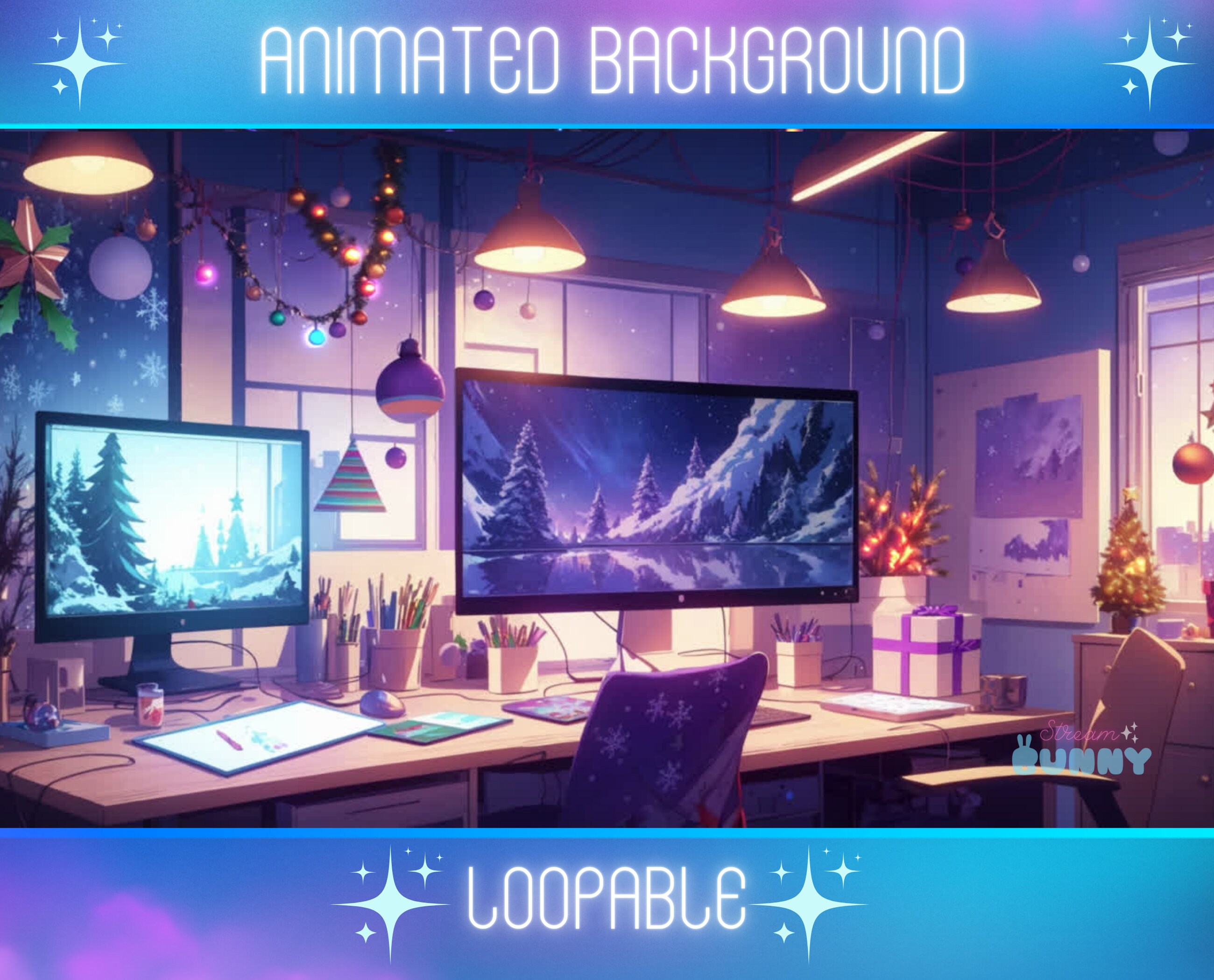 Animated Background, Lofi Vtuber Background, Twitch Stream Screens ...