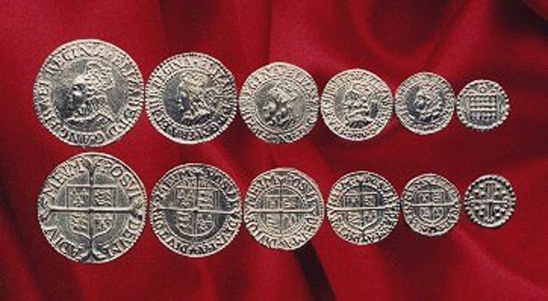 Elizabeth I Six Coin Set. Replicas. - Etsy