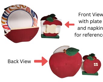 Apple Paper Plate and Napkin Holder - Etsy