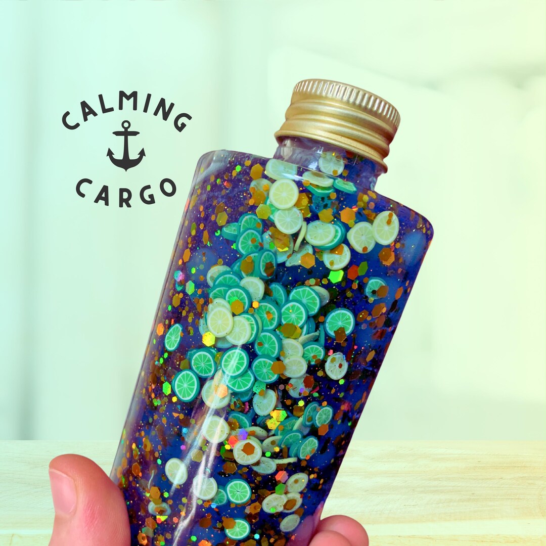 Calm Down Sensory Jar – Glitter Jar for Anxiety, Mindfulness Fidget Toy ...