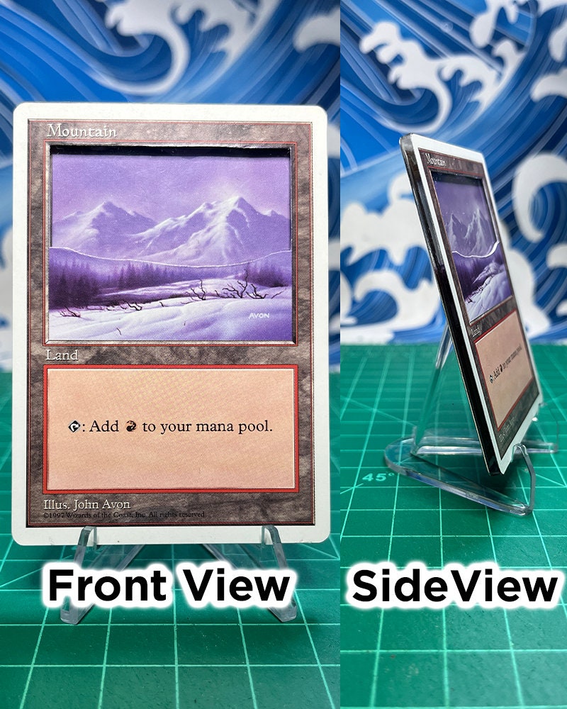 MTG 3D Basic White Border Land Cards Magic the Gathering Gifts for All ...