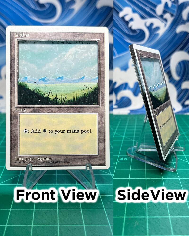 MTG 3D Basic White Border Land Cards Magic the Gathering Gifts for All ...