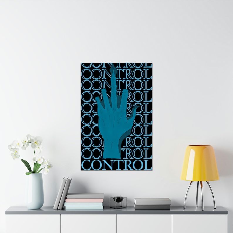 MTG Poster Control Blue Mana Art Print Colorful Wall Art Home & Office ...