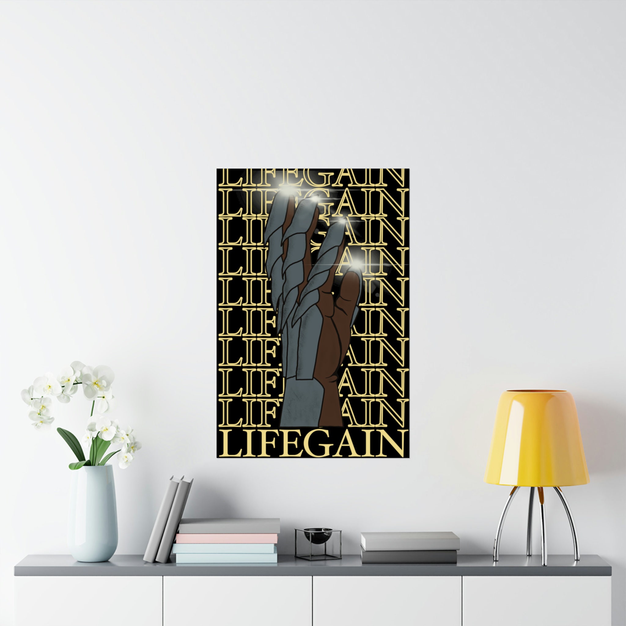 MTG Poster Lifegain White Mana Art Print Colorful Wall Art Home Office ...