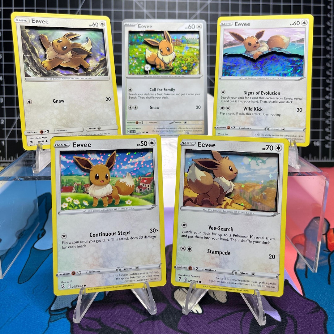 Eevee | Pokémon 3D Cards | Pokemon Gifts for All Ages | Pokemon Trading ...