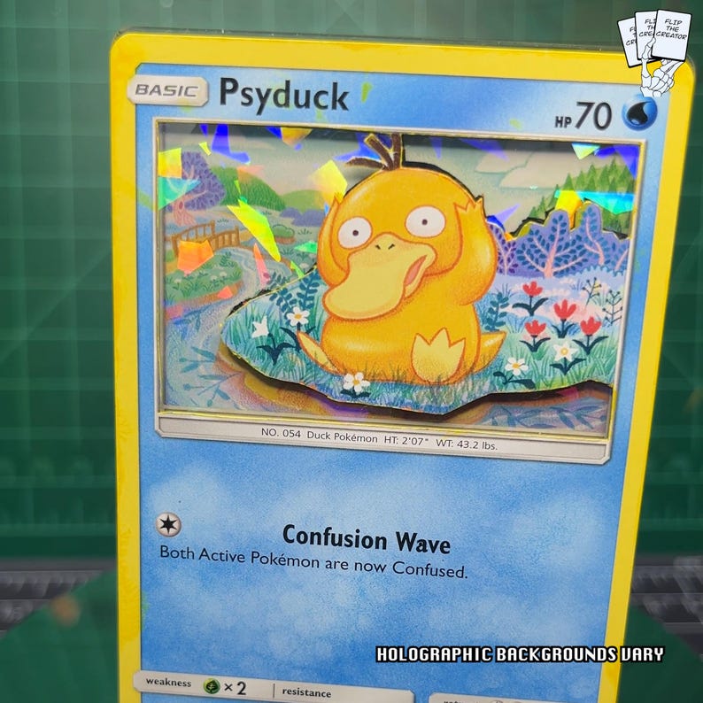 Psyduck | Pokémon 3D Cards | Pokemon Gifts for All Ages | Pokemon ...