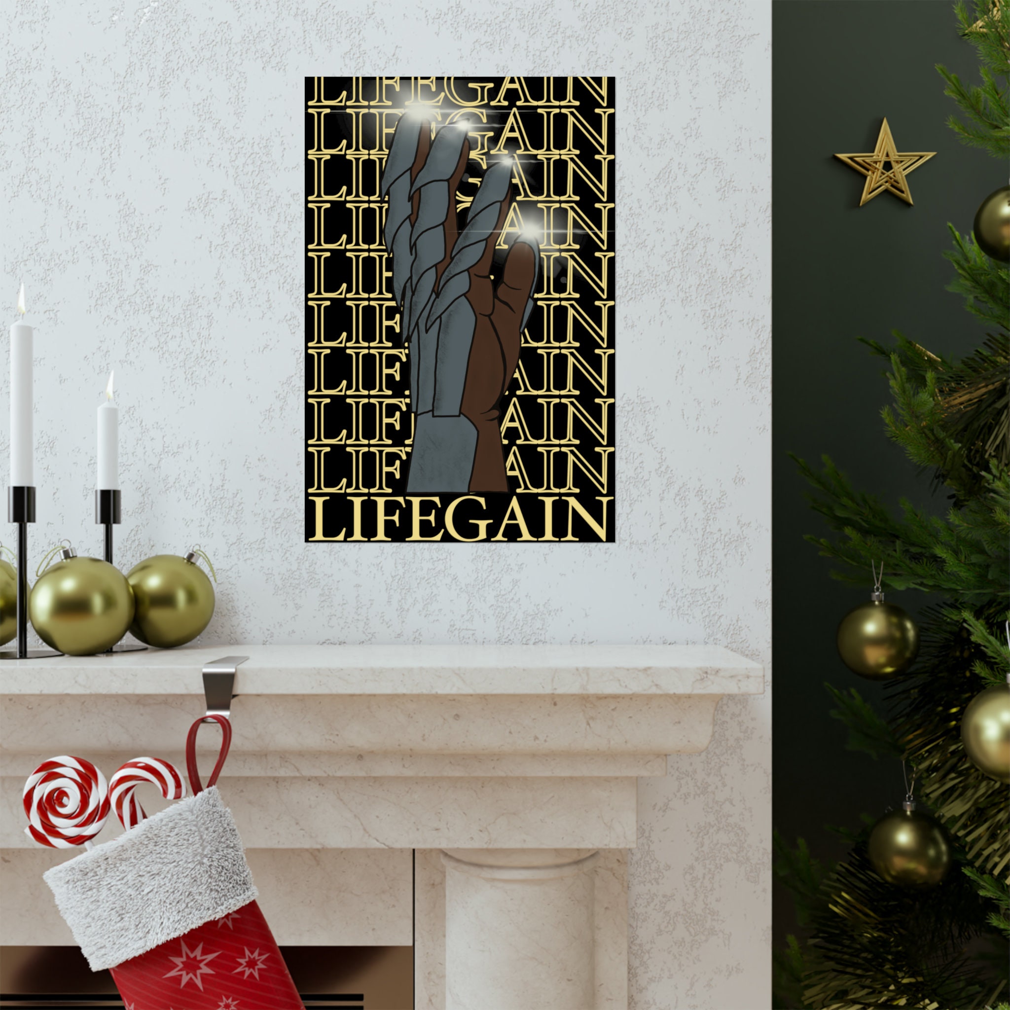 MTG Poster Lifegain White Mana Art Print Colorful Wall Art Home Office ...