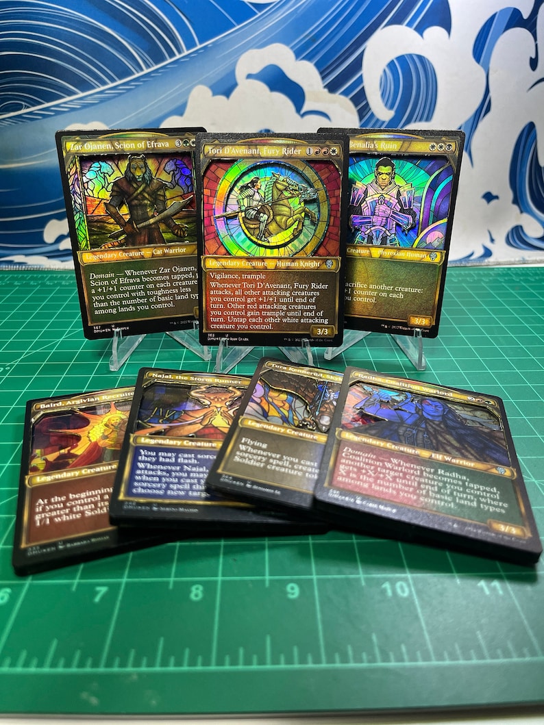 MTG 3D Legendary Creature Cards Dominaria United Stained Glass Magic ...